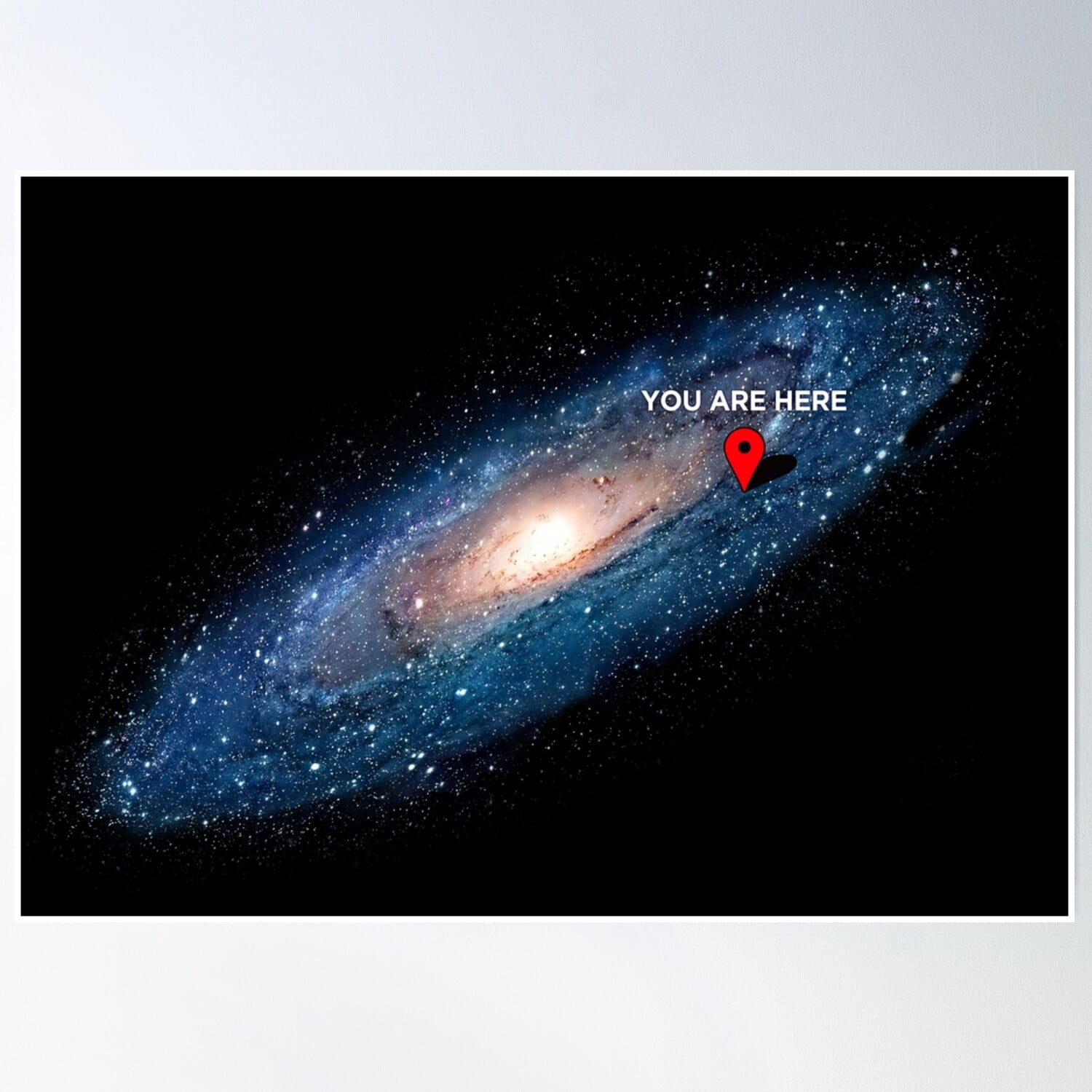 You Are Here - Galaxy Map Poster Wall Art, Modern Wall Decor, 12x18 ...