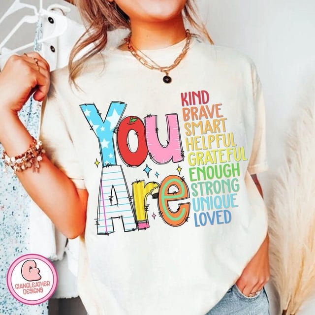 You Are Kind Teacher T-Shirt, Retro Back to School Appreciation Tee ...