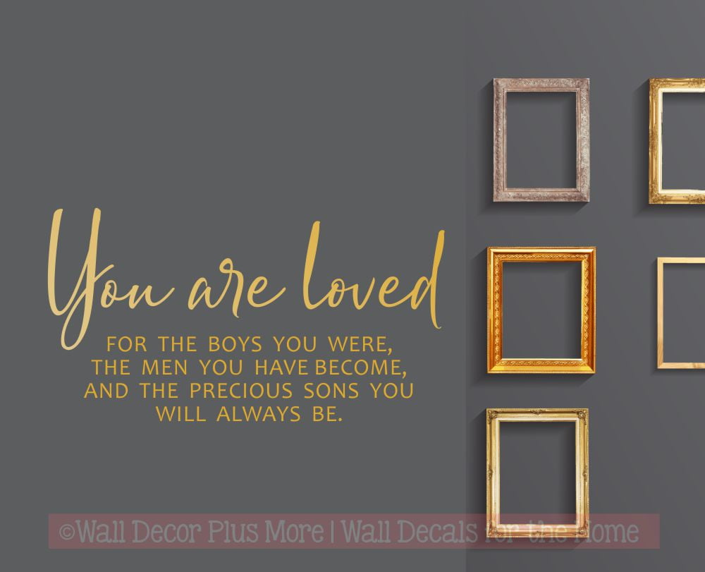 You Are Loved Son Quote Wall Decor - Son Quote Wall Decal - Gift From ...
