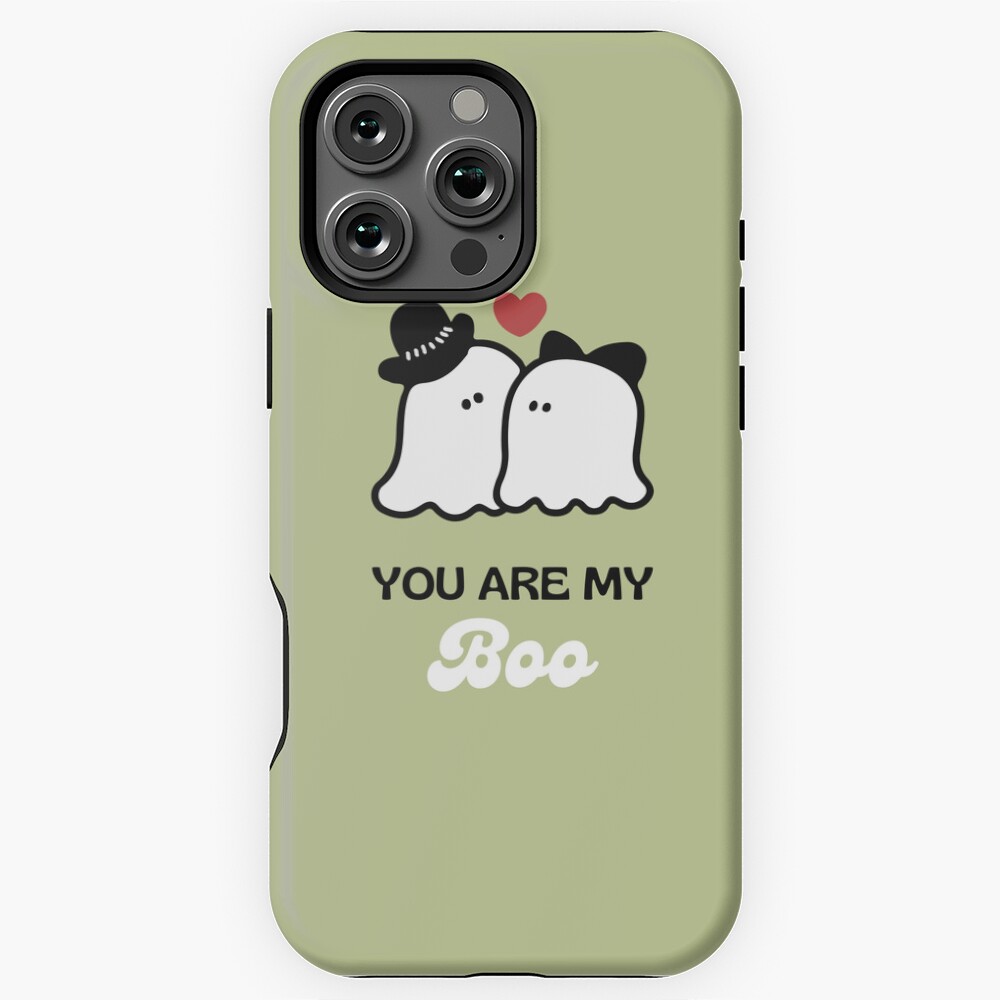 You Are My Boo Cute Ghost Illustration Pastel Green Background Phone ...