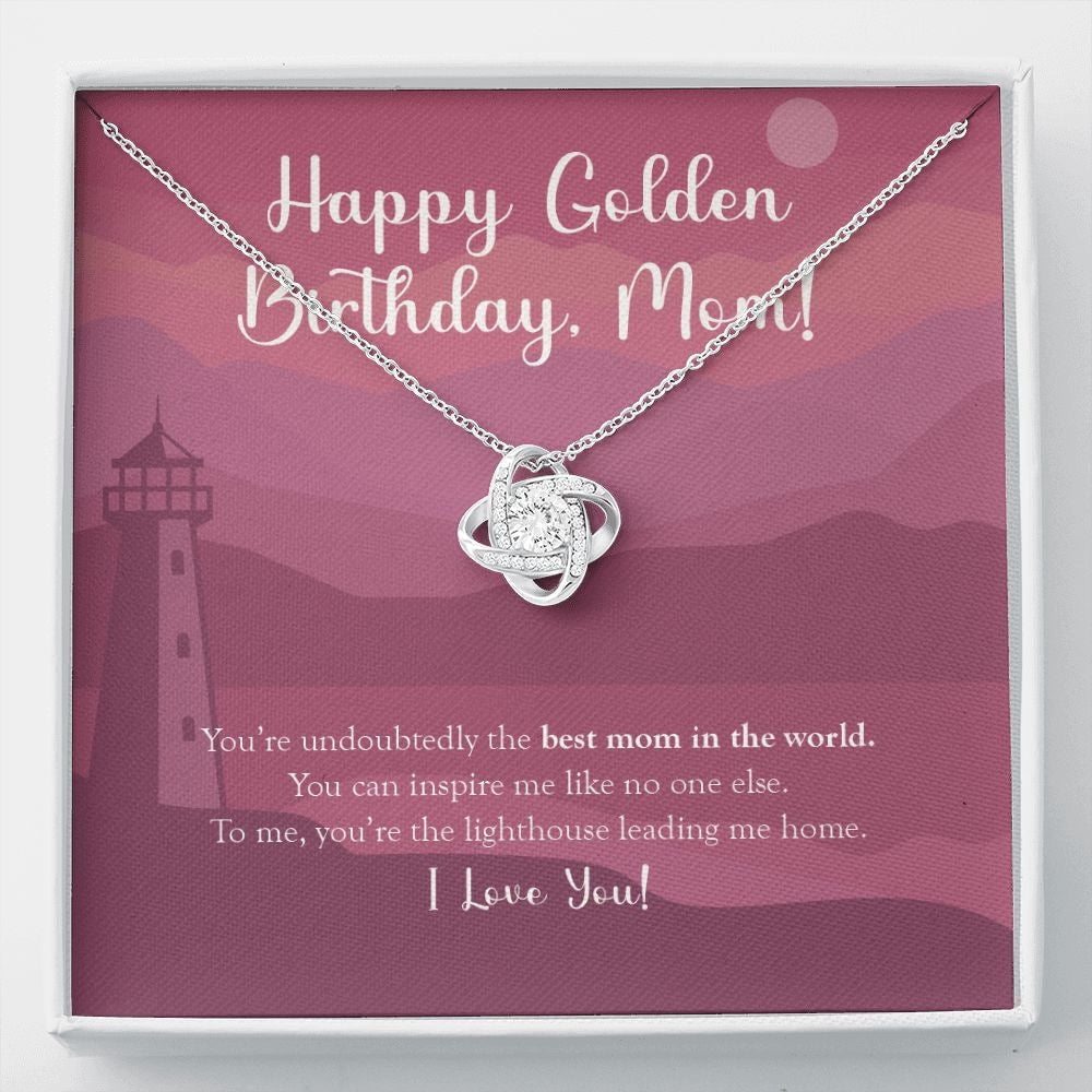 "You Are My Lighthouse" Mom Golden Birthday Necklace Gift From Daughter ...
