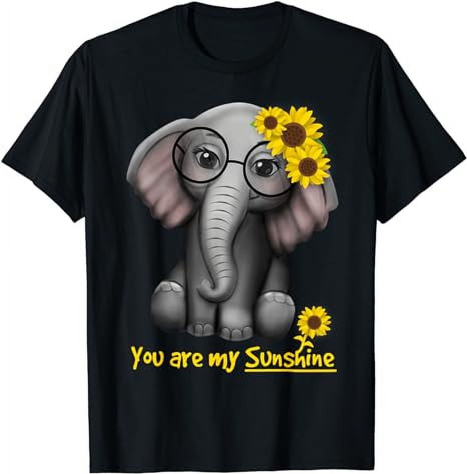 You Are My Sunshine Elephants Sunflowers Clothes Elephant T-Shirt ...