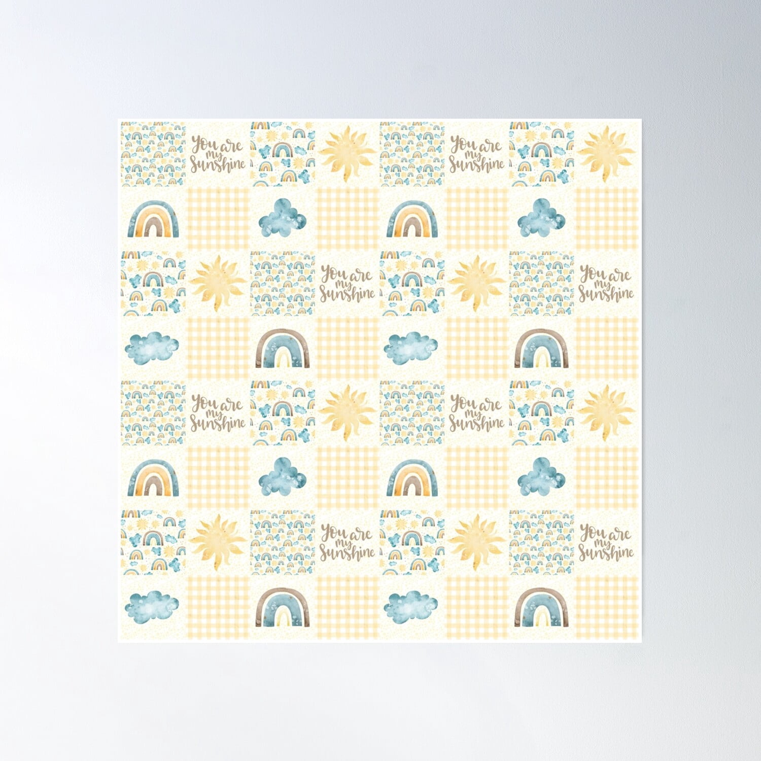 You Are My Sunshine Gender Neutral Sun Clouds Rainbows Nursery ...