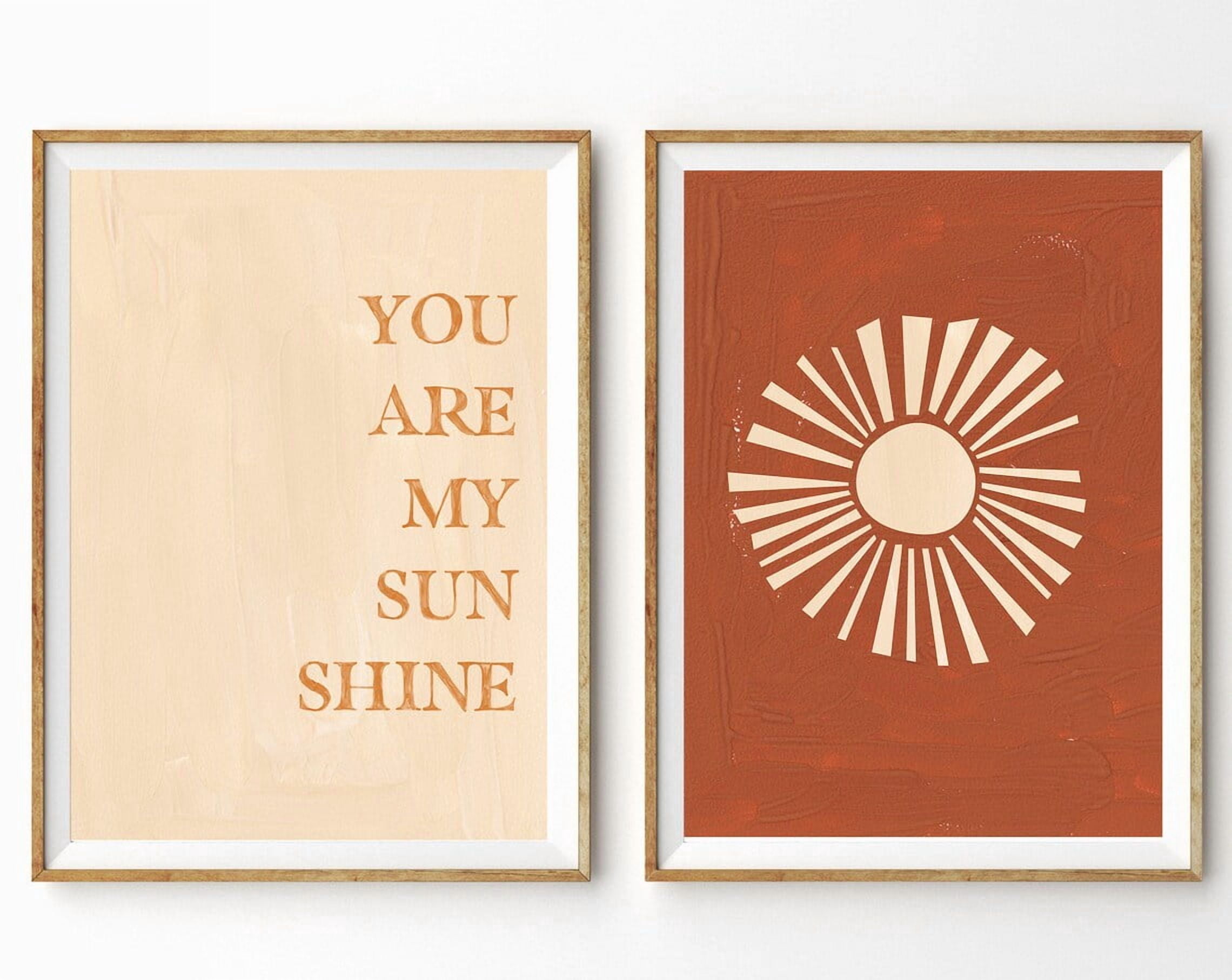 You Are My Sunshine Prints Terracotta Art Burnt Orange Sun Nursery ...