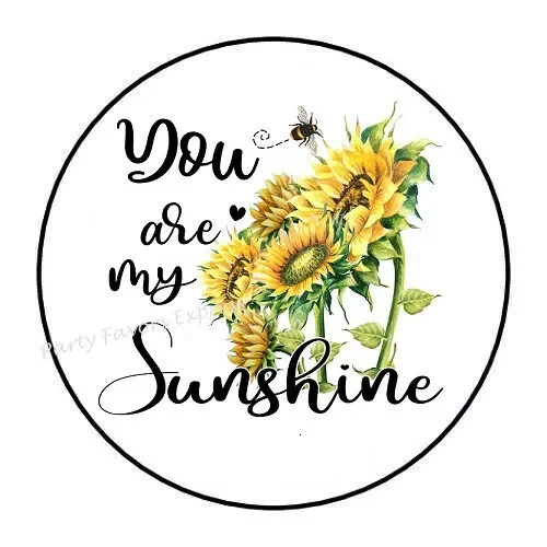 You Are My Sunshine Sticker Party Favors Sticker Envelope Seals Labels ...