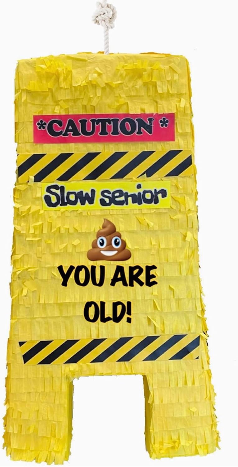 You Are Old Birthday Pinata Over the Hill Caution Slow Senior - Walmart.com