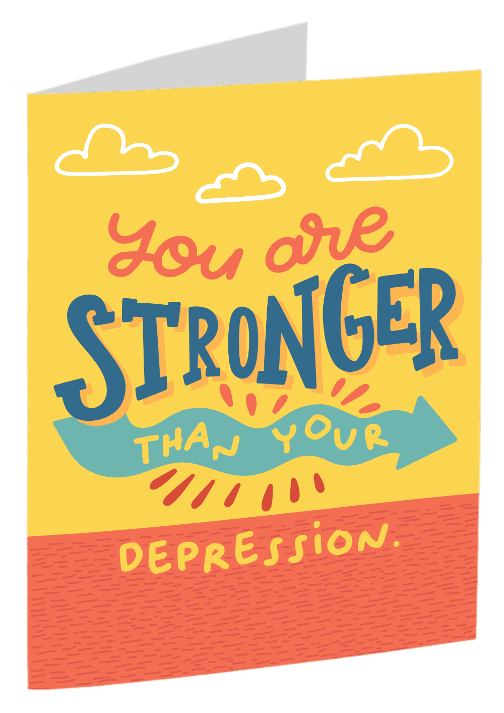 You Are Stronger Than Your Depression Encouragement Card – Uplifting ...