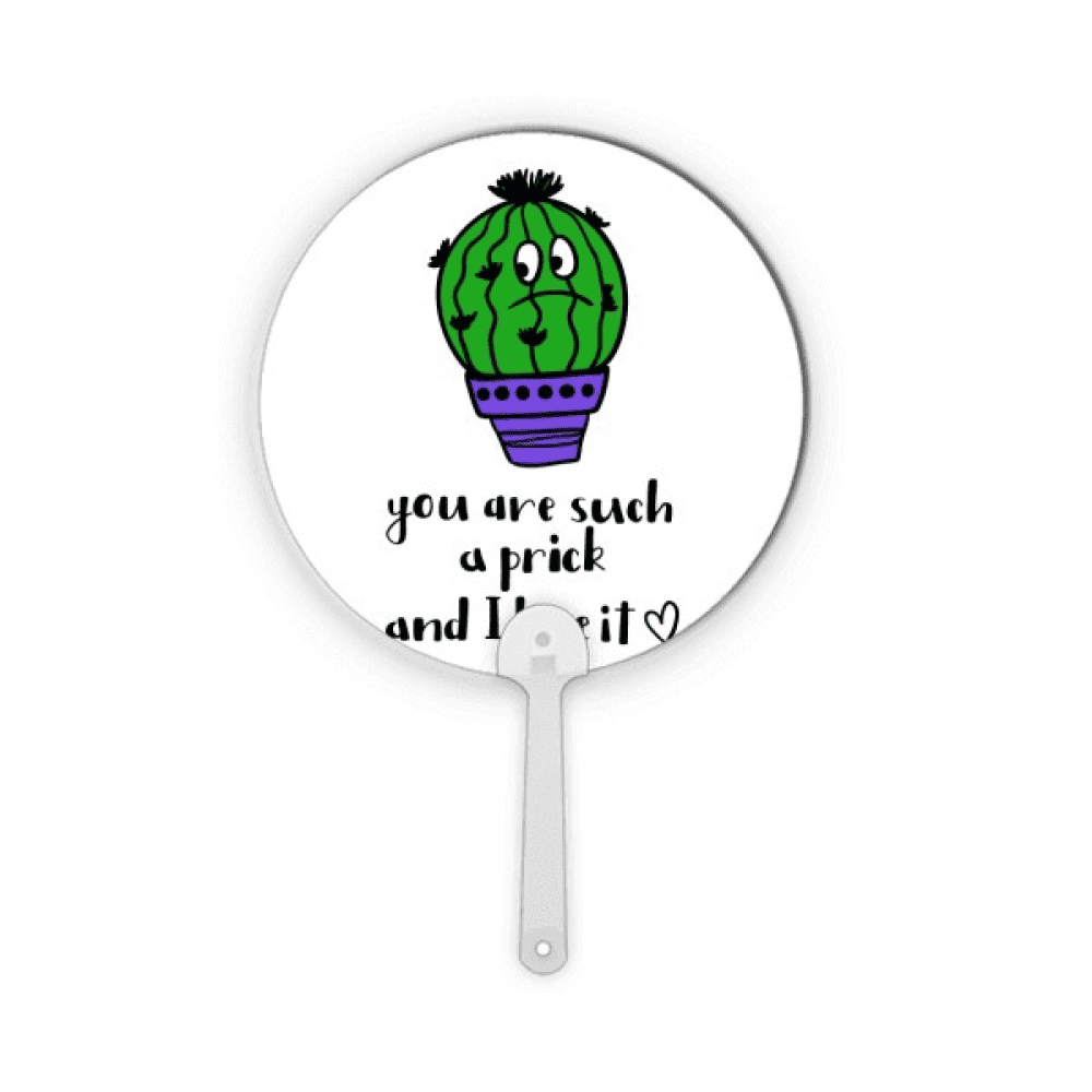 You Are Such A Cactus Plastic Round Handheld Fan Decorations Craft ...