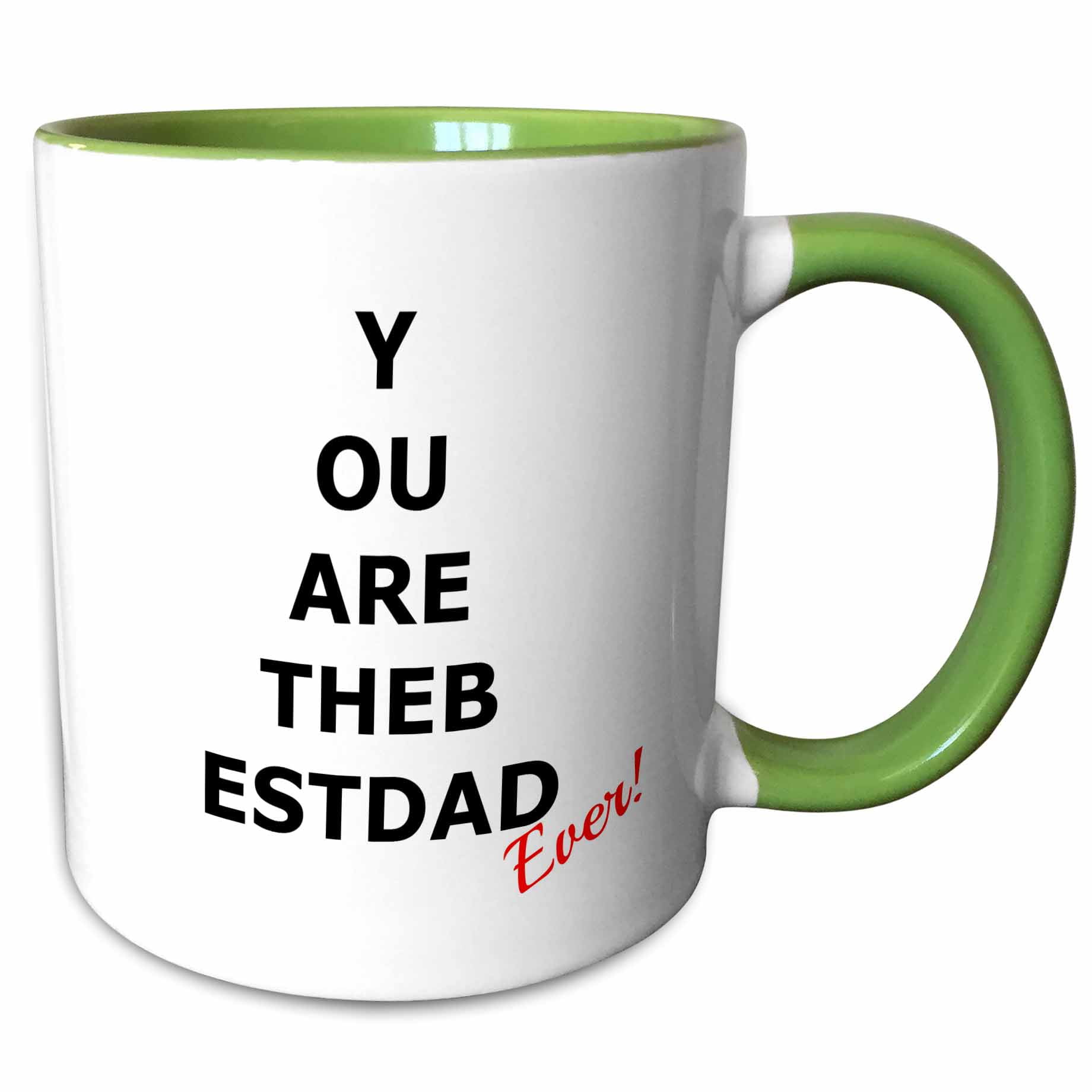 3drose, You Are the Best Dad Ever - Chart, 15oz Two-tone Green Mug ...
