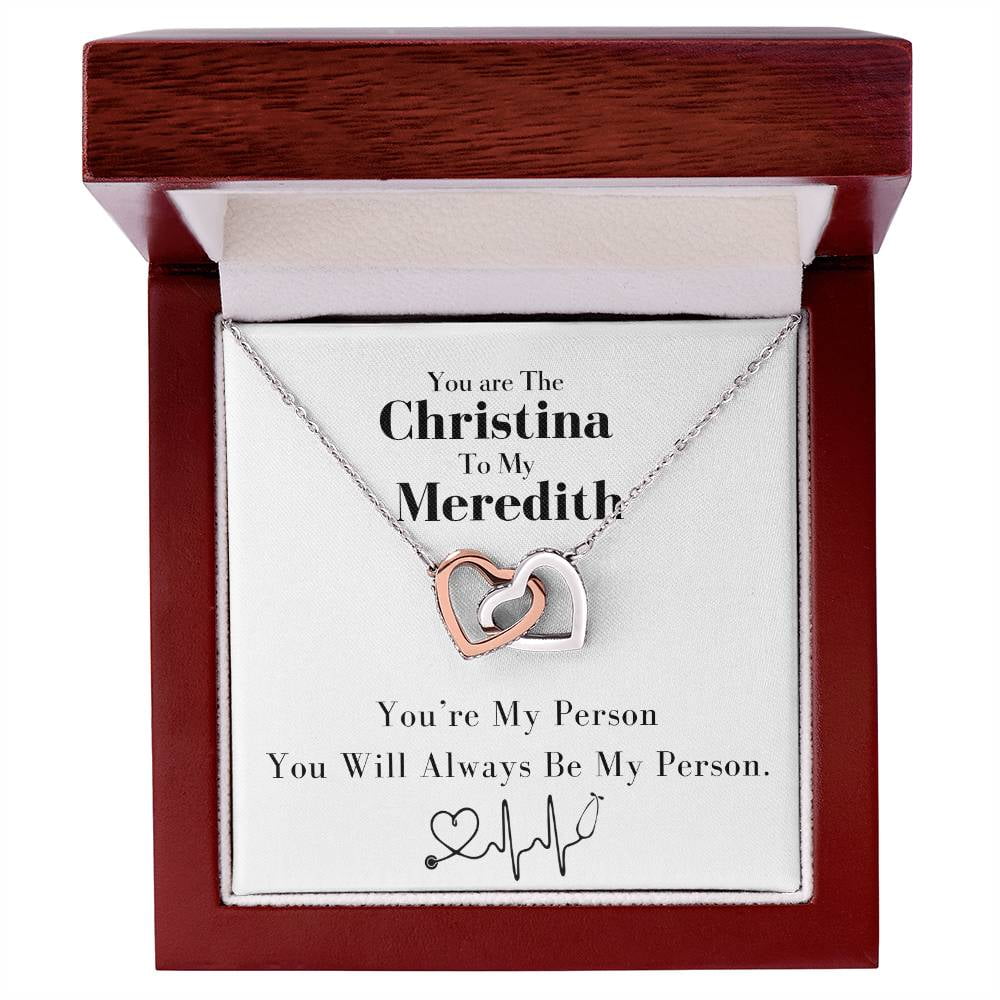 You Are The Cristina To My Meredith Joined Hearts Friendship Necklace ...