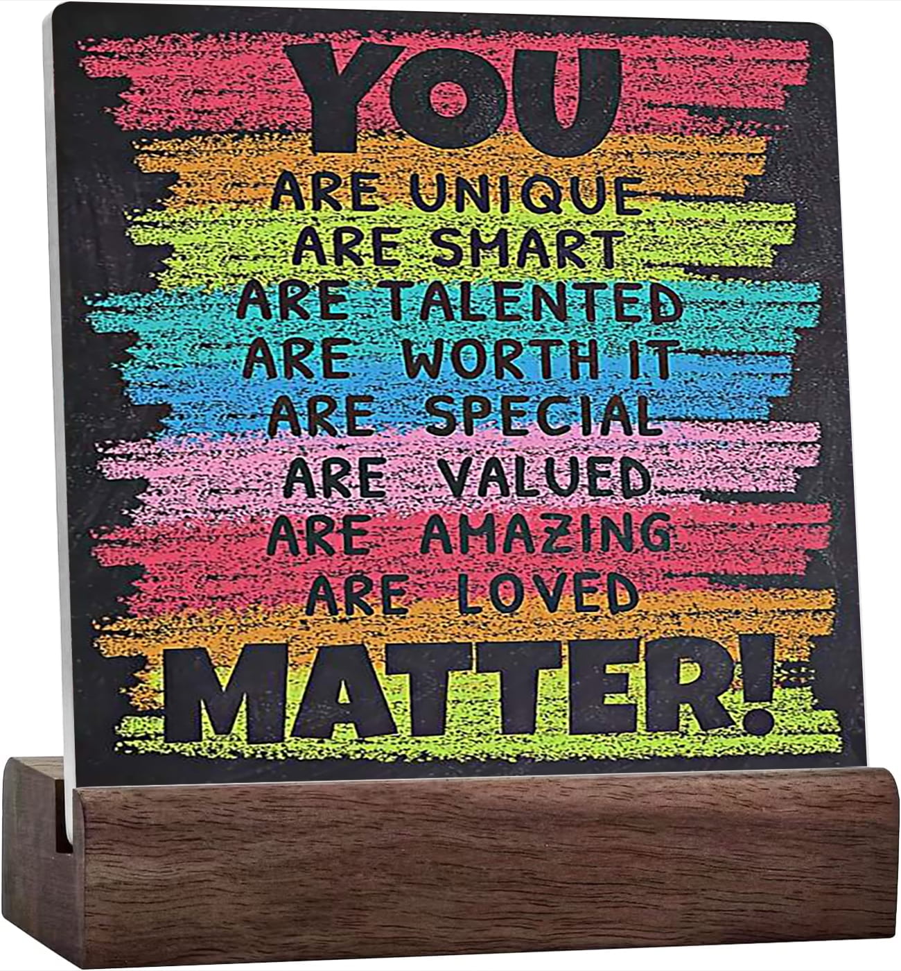 You Are Unique Smart Special Loved Matter Ceramic Table Plaque Desk ...