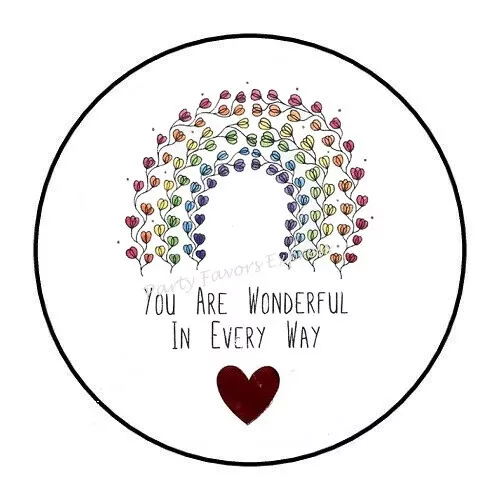 You Are Wonderful In Every Way Sticker Envelope Seals Labels Stickers ...