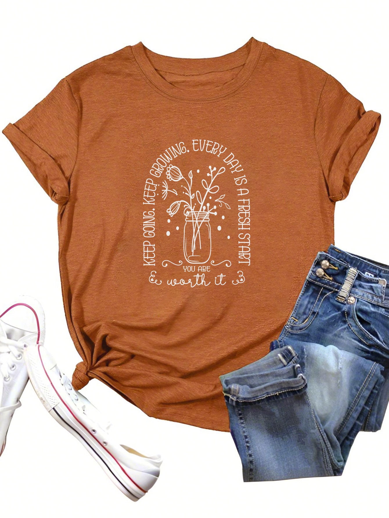 You Are Worth It Women's T-Shirt – Boho Wildflower Graphic Tee ...