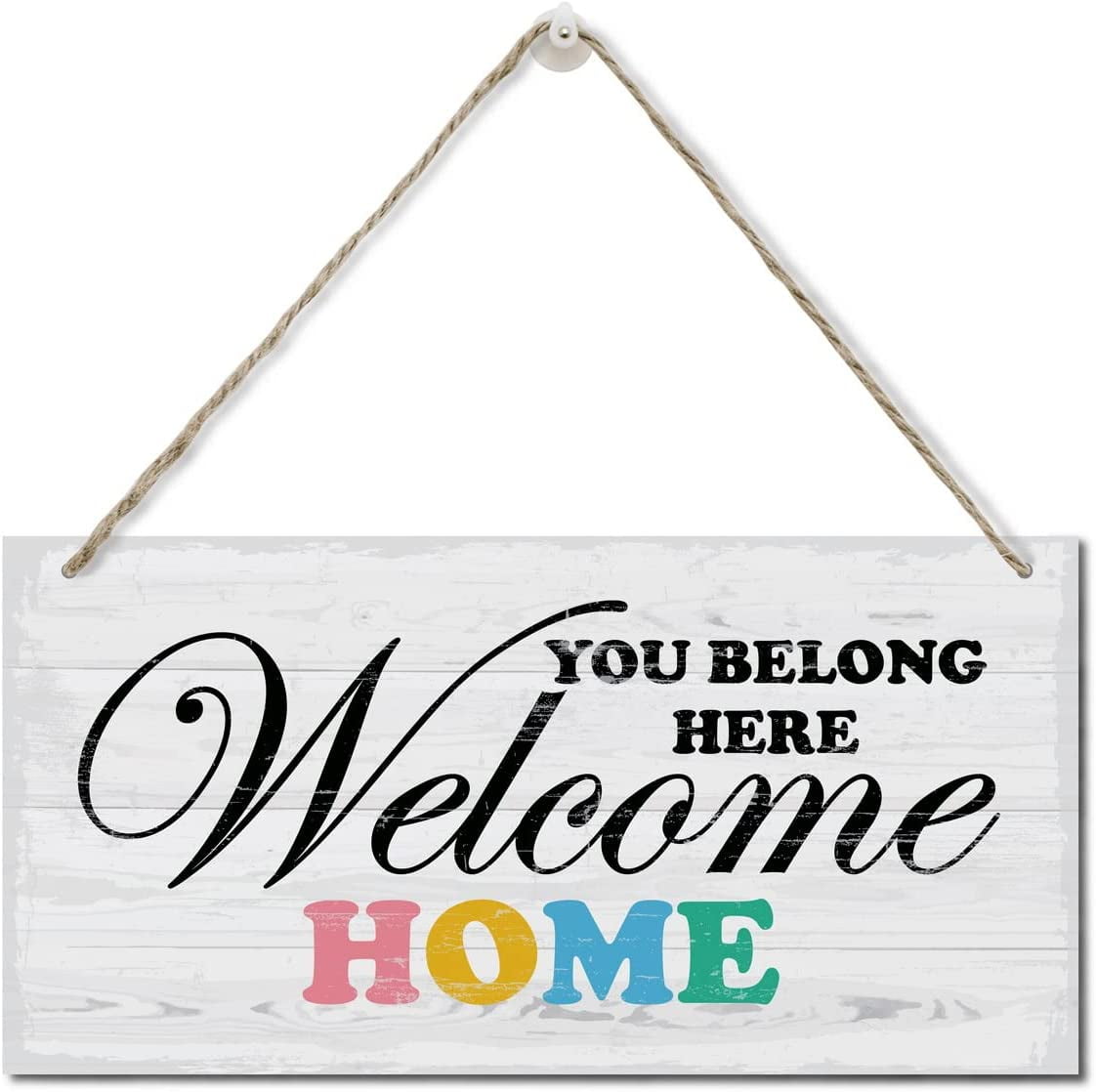 You Belong Welcome Home Wall Decor Wood Plaque Sign Wall Hanging ...