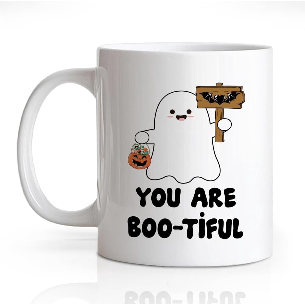 You Are Boo-tiful 11 Oz Novelty Mug, Cute Ghost Ceramic Mug Gifts for ...