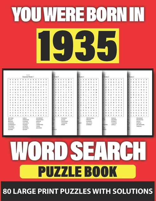 You Were Born In 1935 : Word Search: Lonely Time Enjoying 80 Large ...