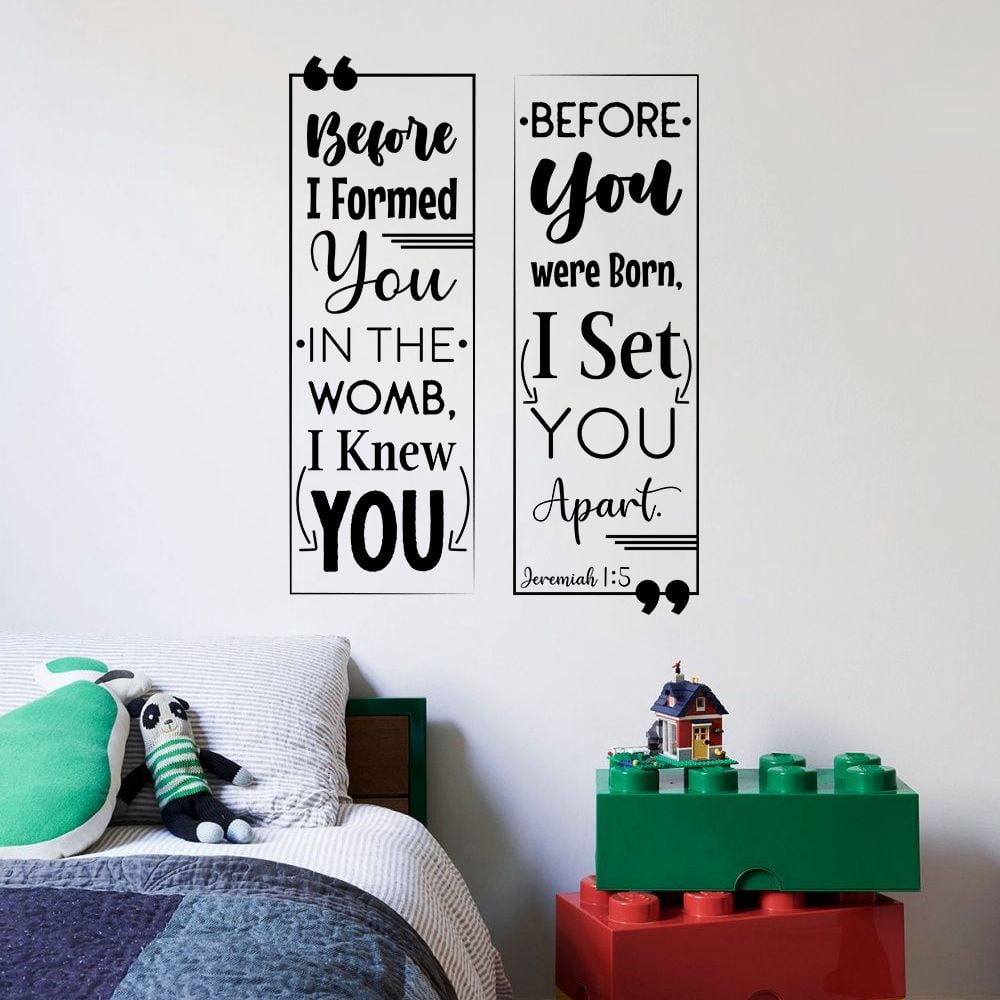 Before You Were Born I Set You Apart - Jeremiah 1:5 Vinyl Wall Art Wall ...