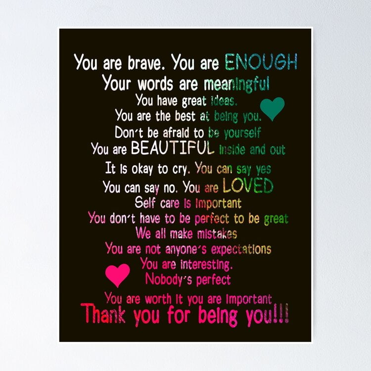 You Are Brave - Motivational Inspirational Wall Decor With Positive ...