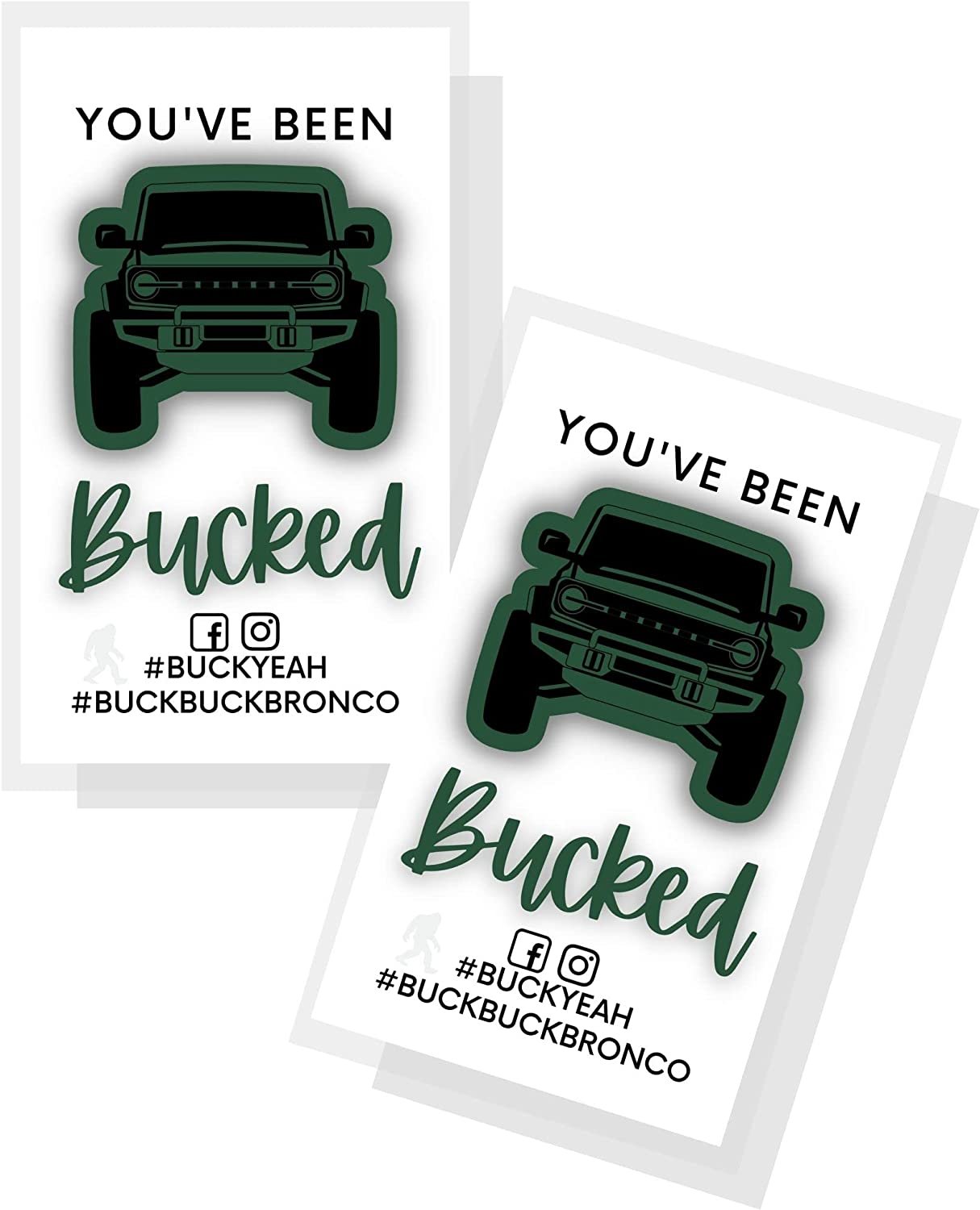 You Have Been Bucked Hang Tag with Eruption Green Bronco Buck Buck ...