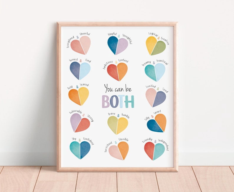 You Can Be Both, Therapy Office Decor, School Counselor, Mental Health ...