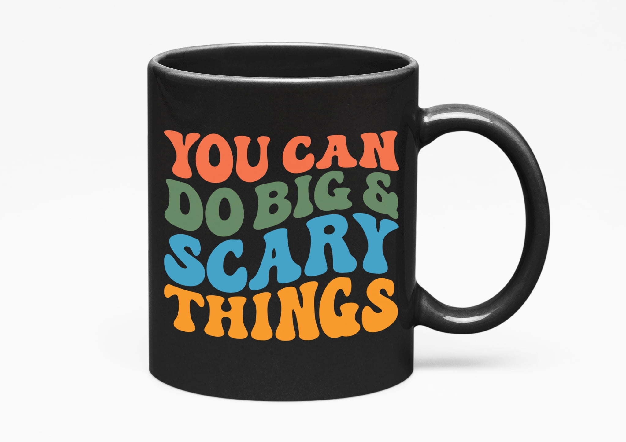 You Can Do Big & Scary Things, Motivational Quote, Groovy Retro Wavy ...