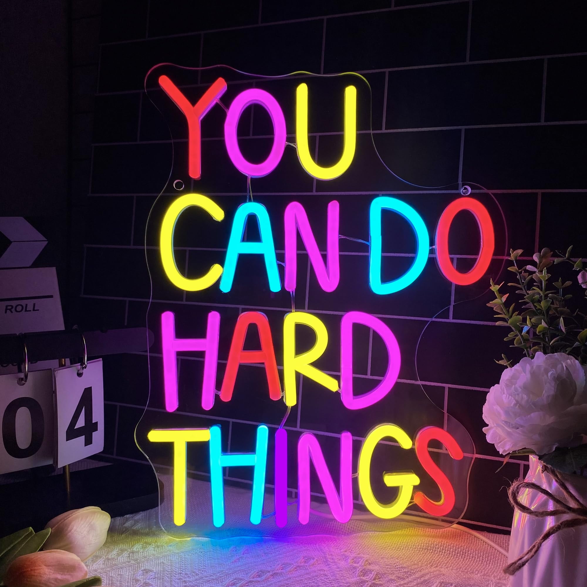 You Can Do Hard Things Neon Signs, Dimmable Signs for Wall Decor, Neon ...