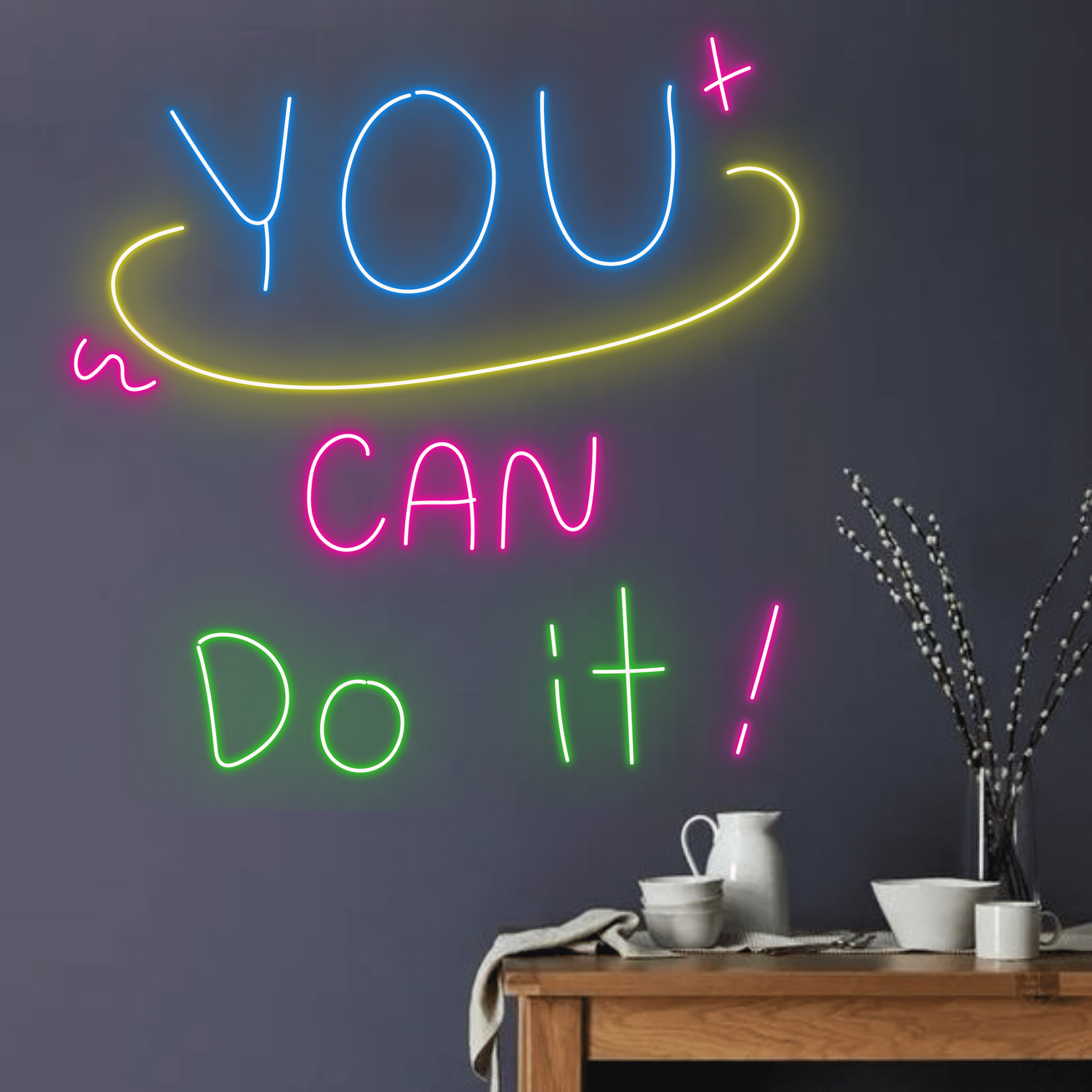 You Can Do It Neon Sign, Long-lasting Lights Wall Decor - Walmart.com