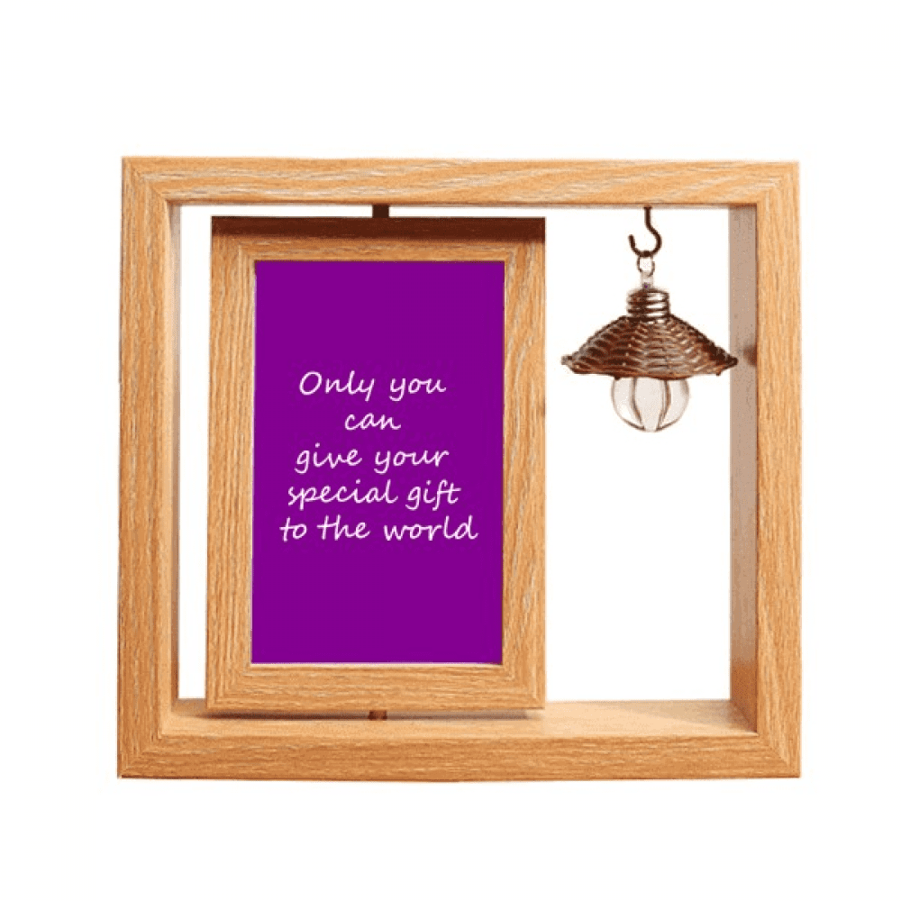 You Can Give World Inspirational Wooden Rotating Picture Photo Frame ...