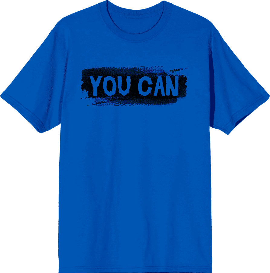 "You Can" Gym Culture Adult Royal Blue Crew Neck Short Sleeve Tee-Small ...