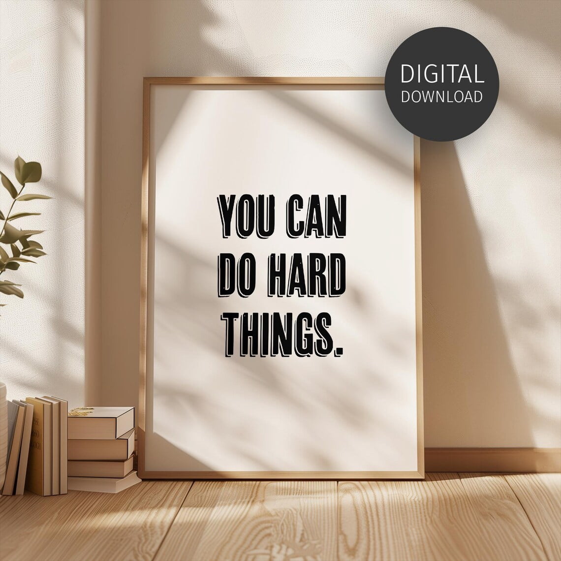You Can Do Hard Things Poster, Motivational Classroom Poster, Wall Art ...