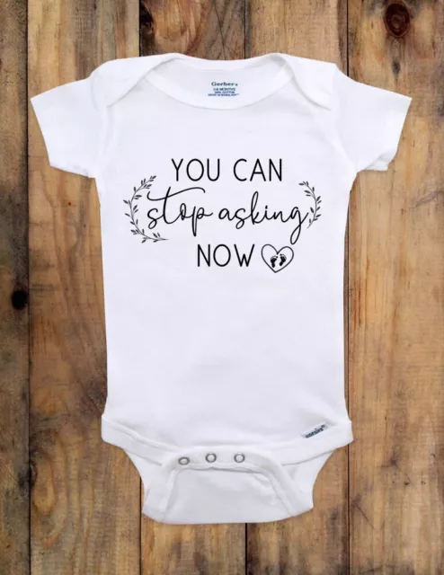 You Can Stop Asking Now Baby Birth Announcement Surprise Grandparents ...