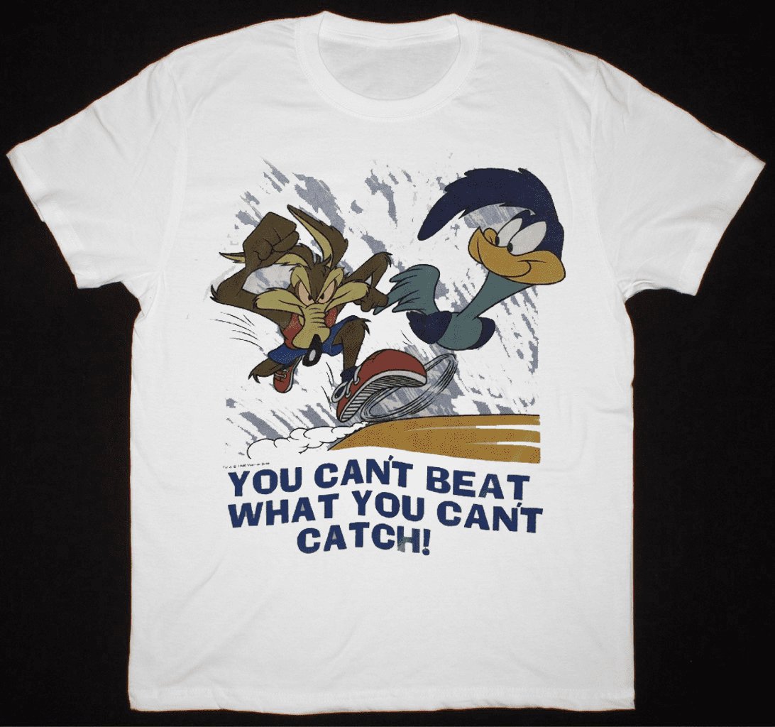 You Can't Beat Wile E Coyote Shirt Retro Road Runner Graphic Comedy Tee ...