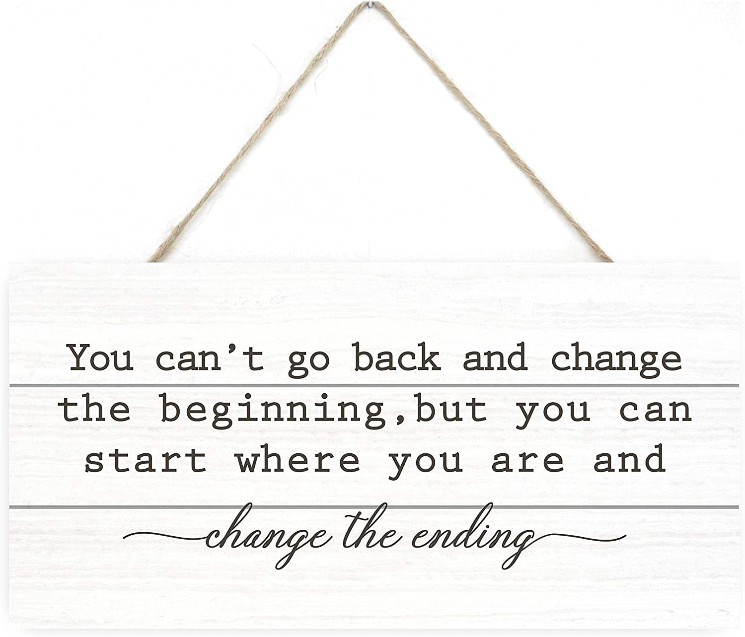 You Can't Go Back And Change The Beginning Change The Ending Wooden ...
