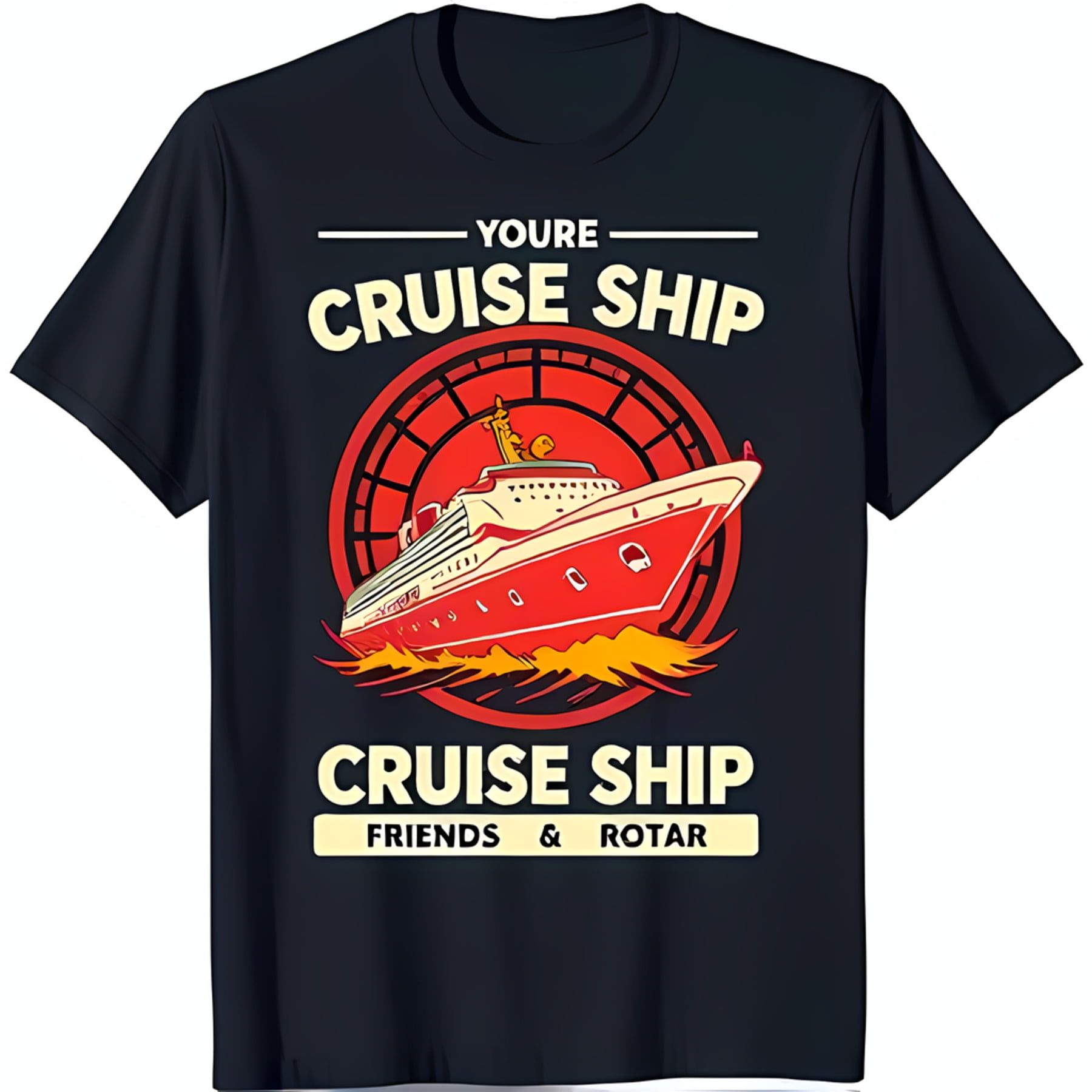 You' Cruise Ship Graphic T-Shirt Fun Red & White Cruise Ship Design for ...