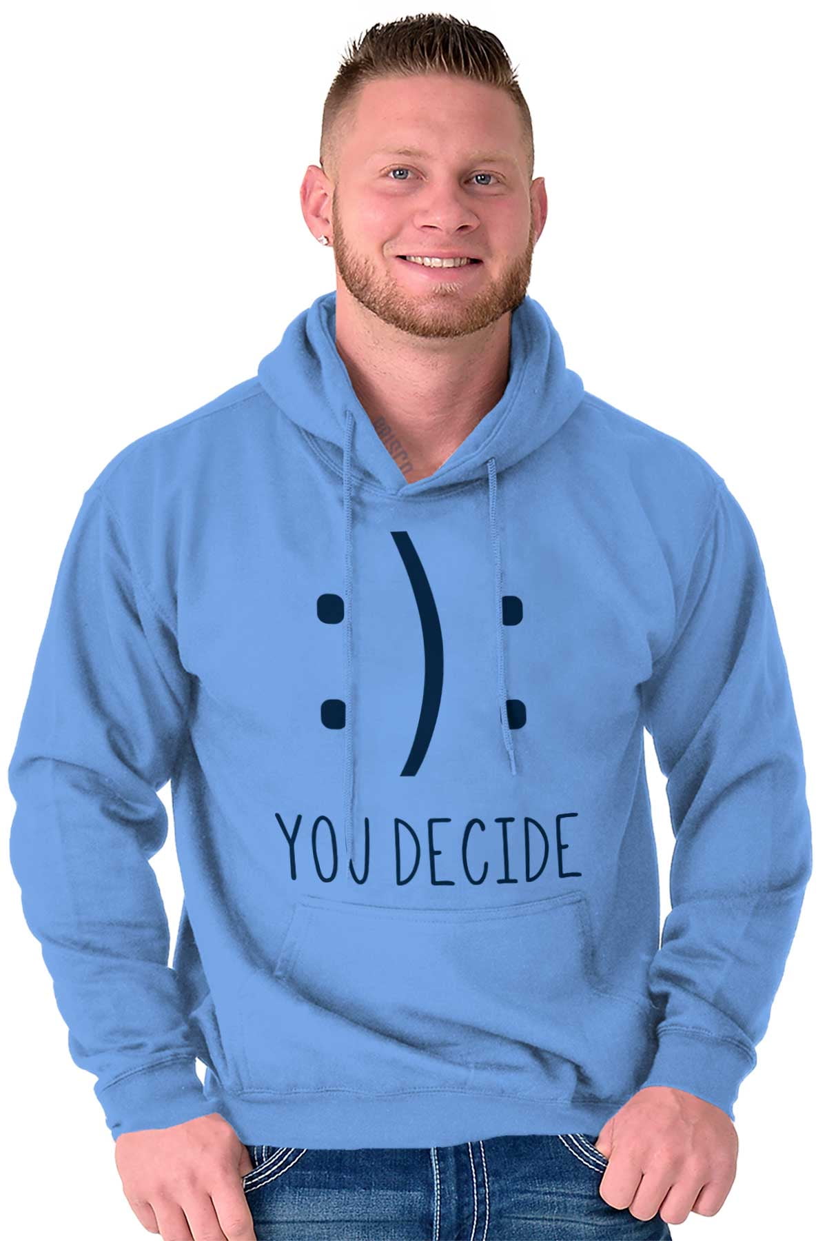 You Decide Happy Sad Emoticon Cute Unisex Plus Size Hoodie Brisco ...