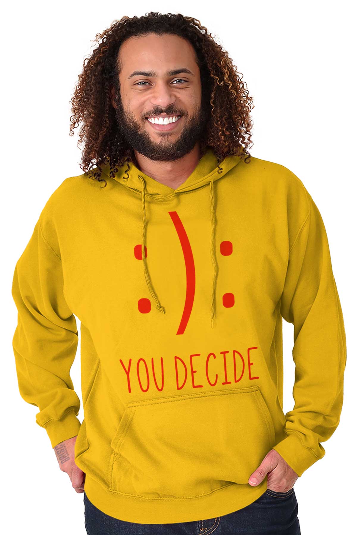 You Decide Happy Sad Emoticon Cute Hoodie Sweatshirt Women Men Brisco ...