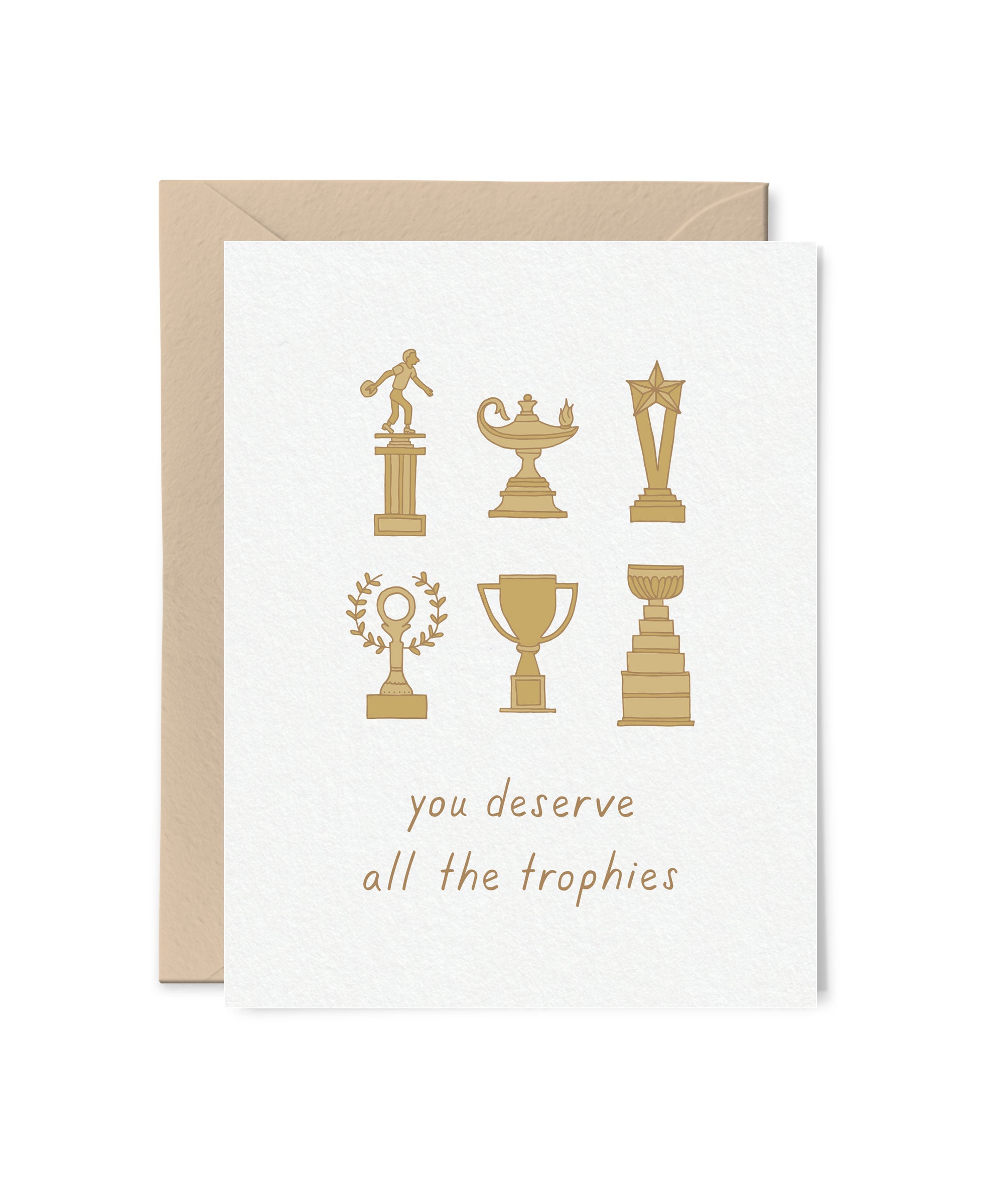 You Deserve All the Trophies Greeting Card – Inspirational Card with ...