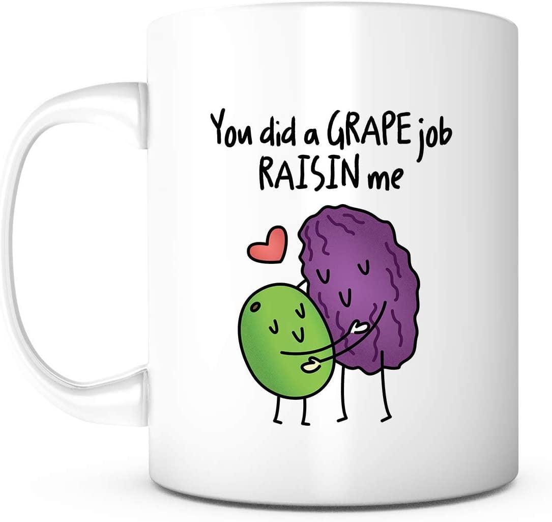 You Did a Grape Job-11 Ounce White Ceramic Mug, Mother鈥榮 Day Father's ...