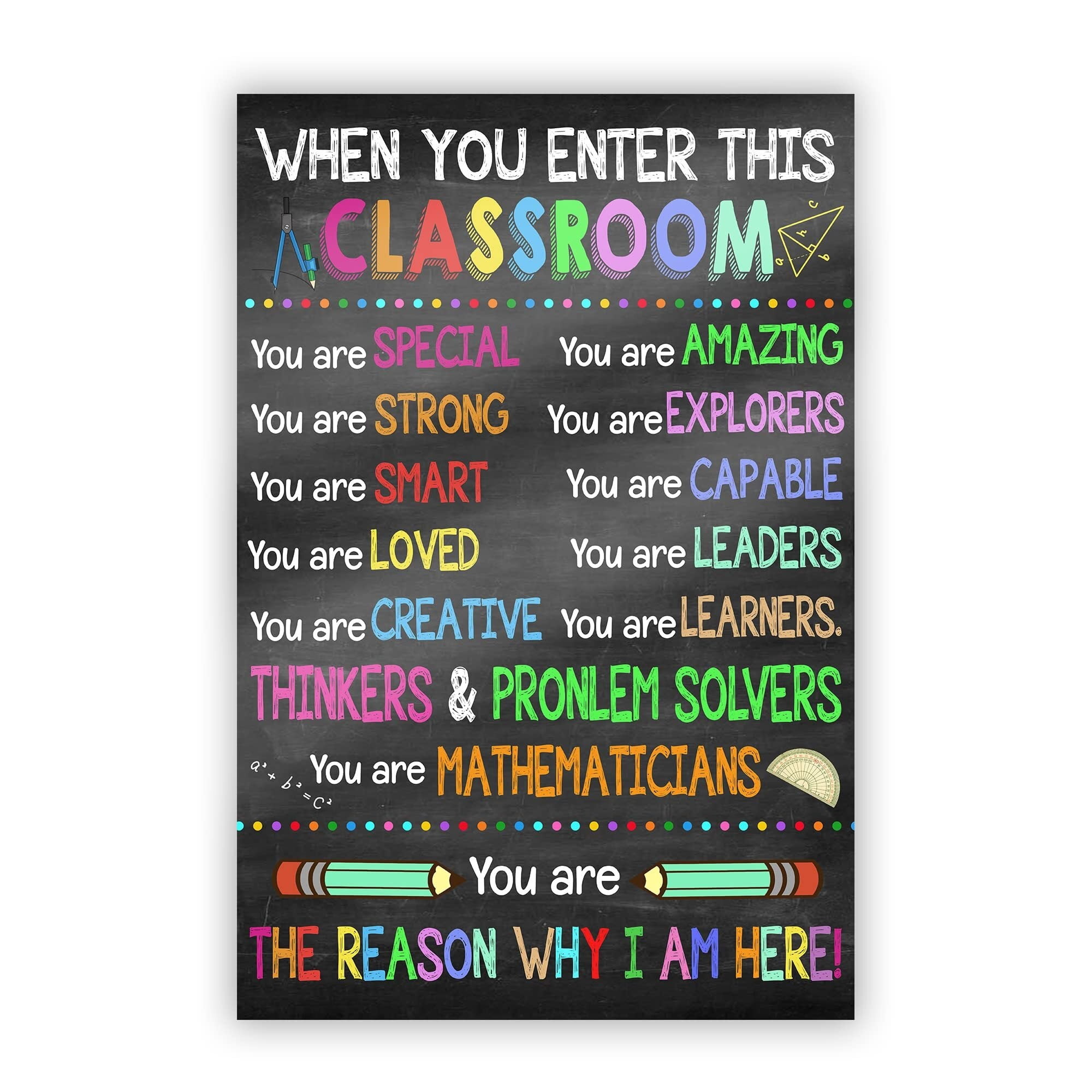 When You Enter This Classroom, You Are Mathematicians Posters Maths ...