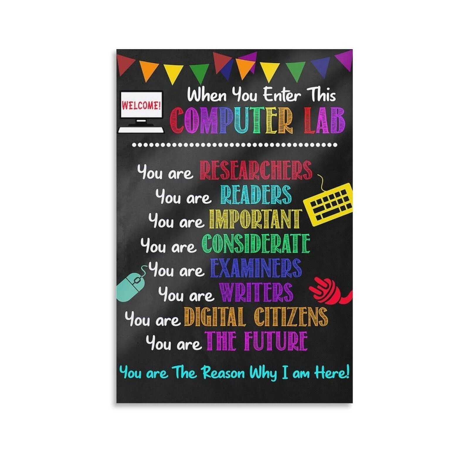 When You Enter This Computer Lab PC Poster Computer Science Classroom Poster, Stem Technology ...