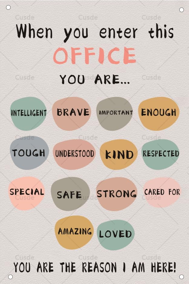 When You Enter This Office Metal Tin Sign Therapy Office Decor Sign ...