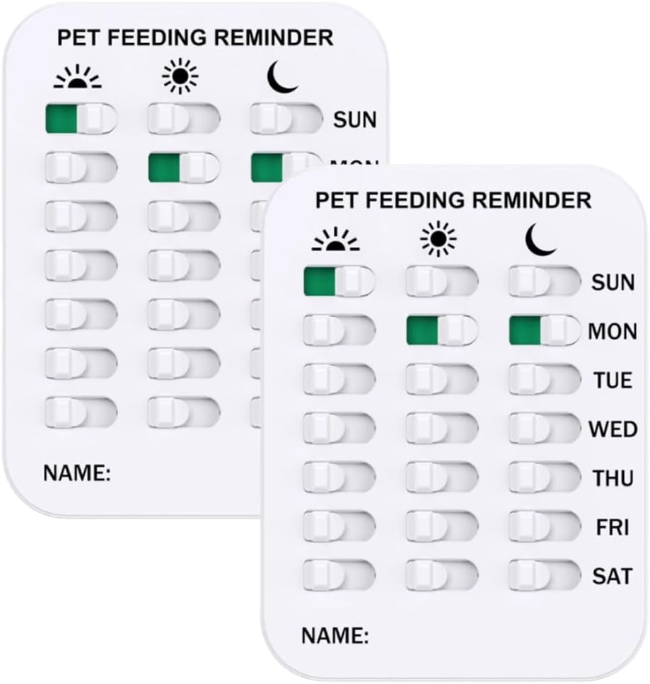 Did You Feed The Cat Tracker Magnet, Dog Fed Sign Flip Am Pm, Food ...