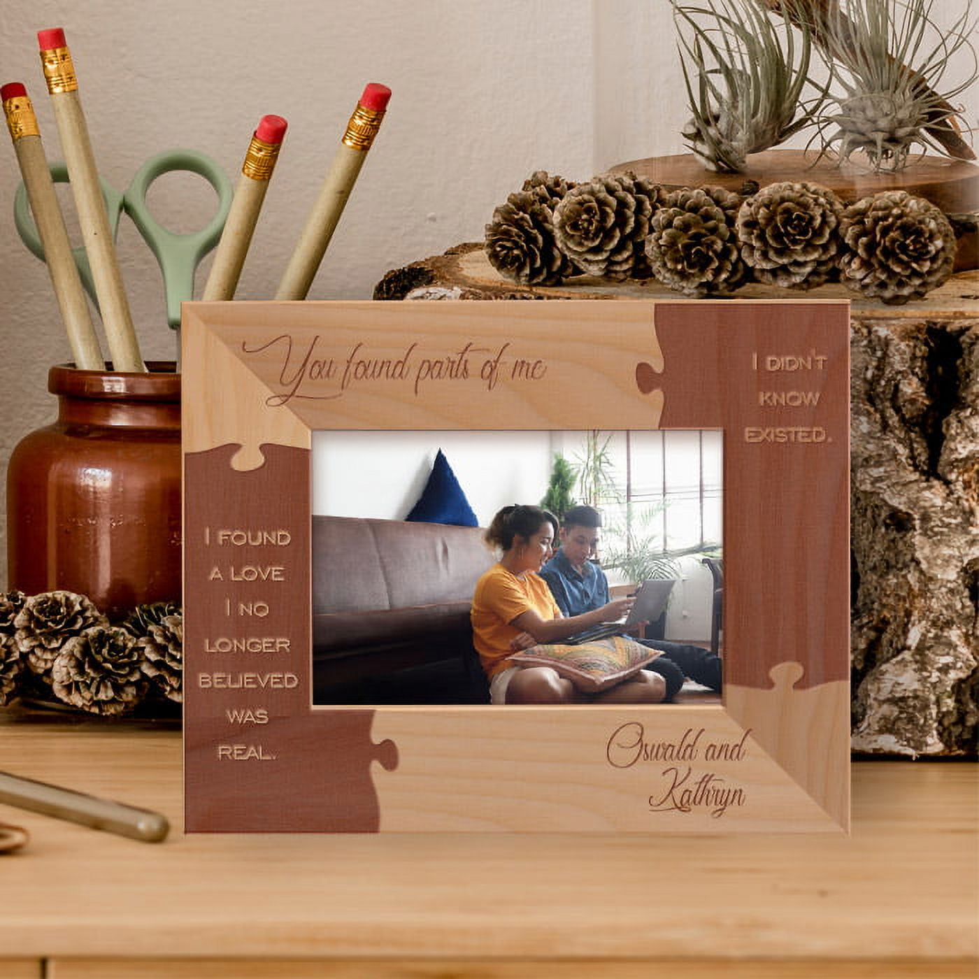 You Found Parts Of Me Personalized Wooden Frame-5" x 3 1/2" Brown ...