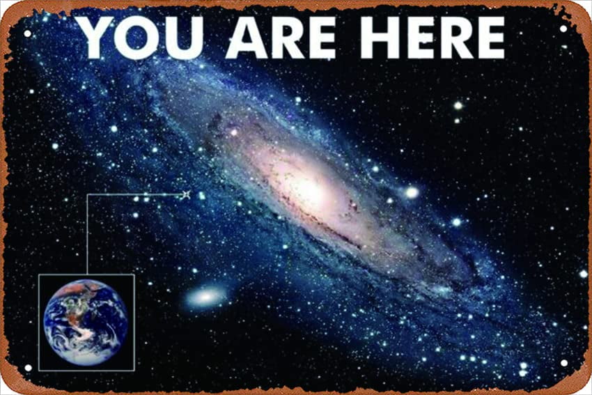 You Are Here Galaxy Retro Solar System Human Earth Location In Outer ...