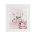 You Glow Girl Feminine White Framed Print Under Glass, design by Kim ...
