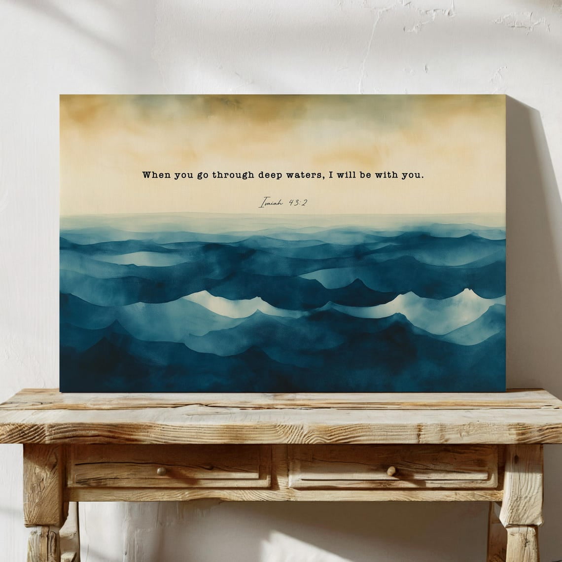 When You Go Through Deep Waters, Isaiah 43:2 Inspirational Christian ...