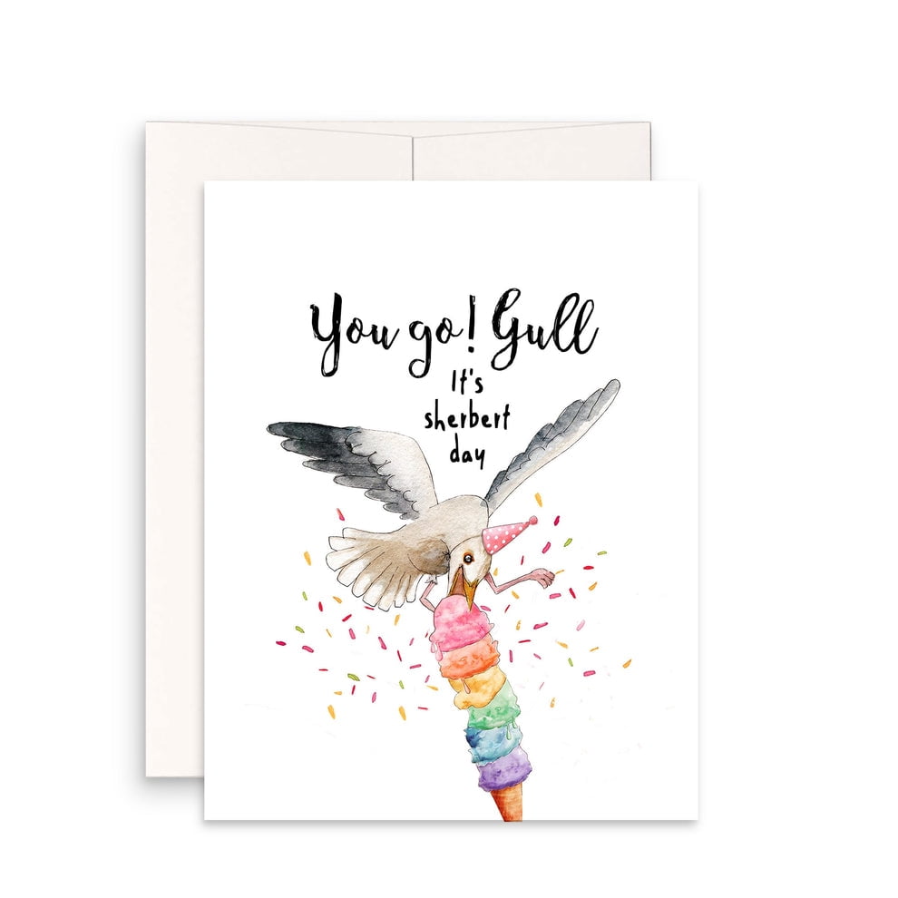 You Go! Gull It's Sherbet Day Card – Fun and Cheerful Ice Cream Design ...