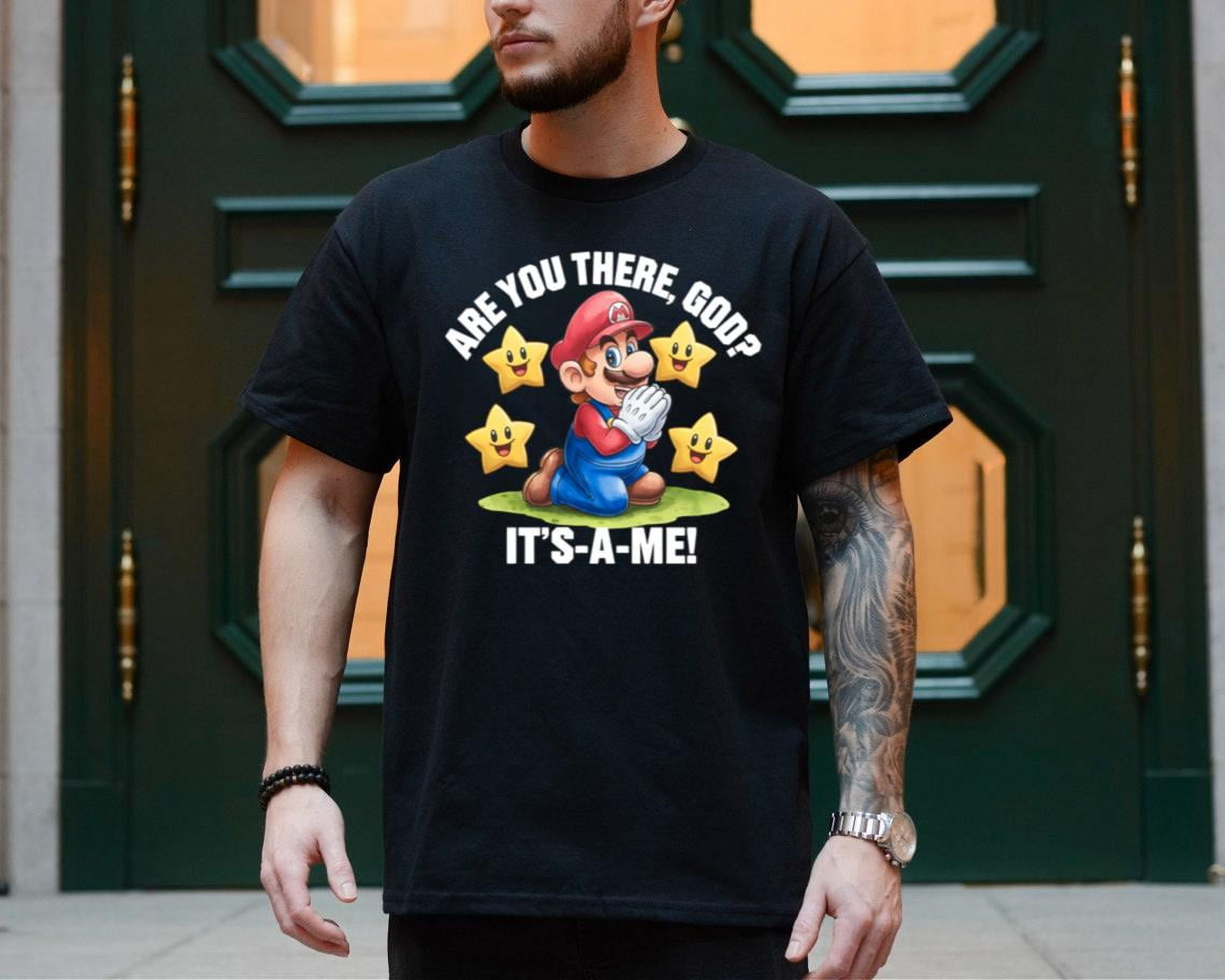 Are You There God It's-a-Me Mario Prayer T-Shirt, Funny Mario Gamer ...