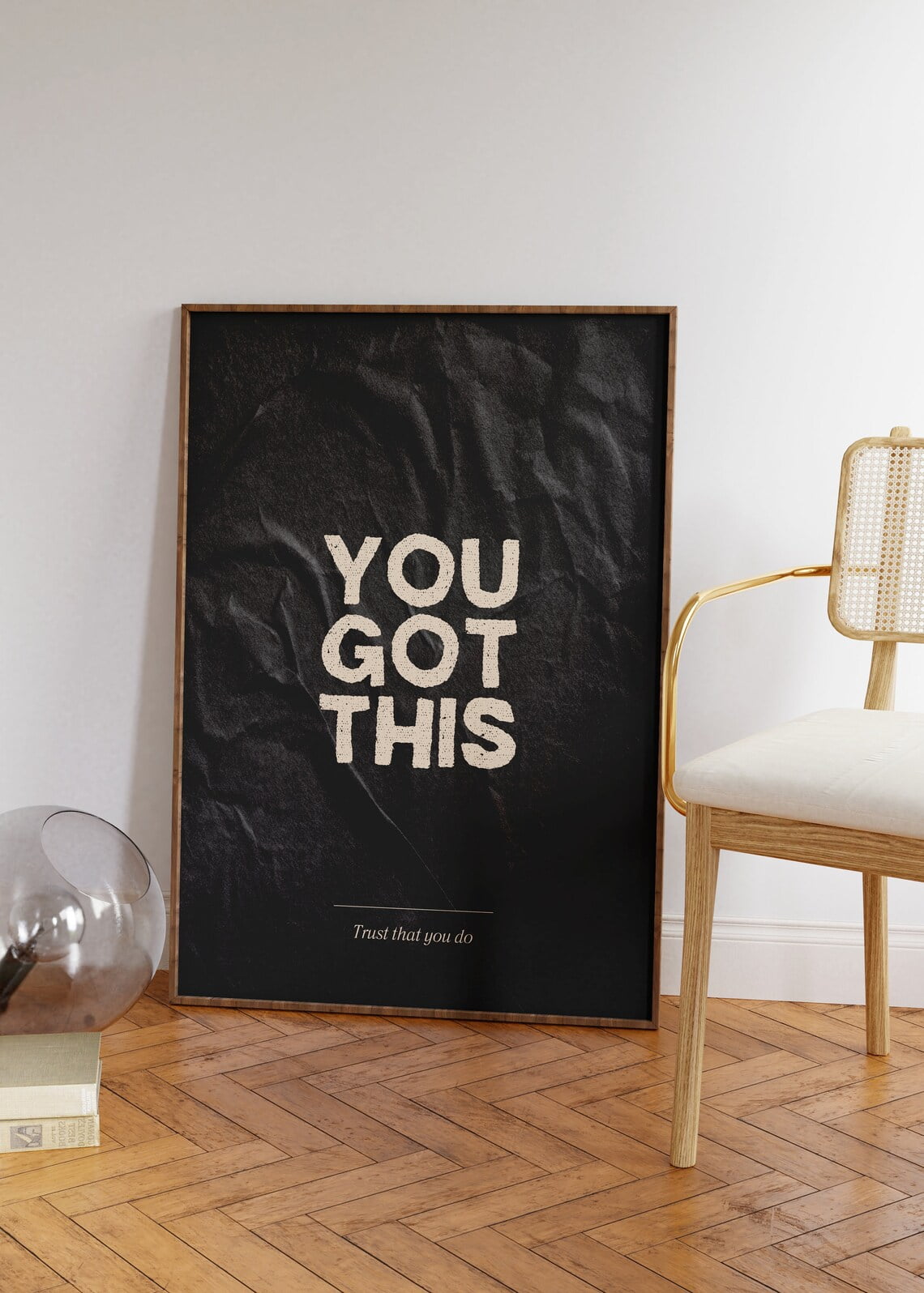 You Got This Print • Black Retro Grainy Typography Poster ...