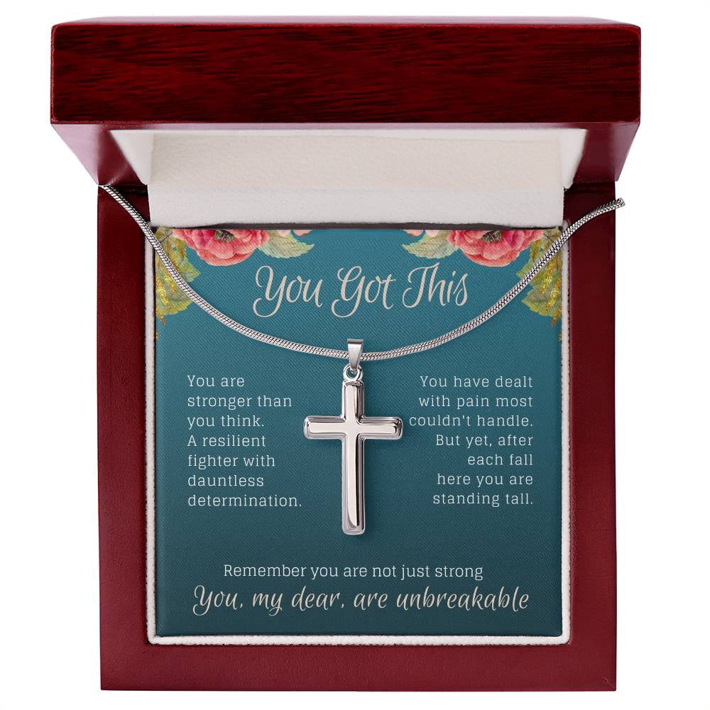 You Got This Unbreakable Cross Necklace - Artisan Cross Necklace - Gift ...